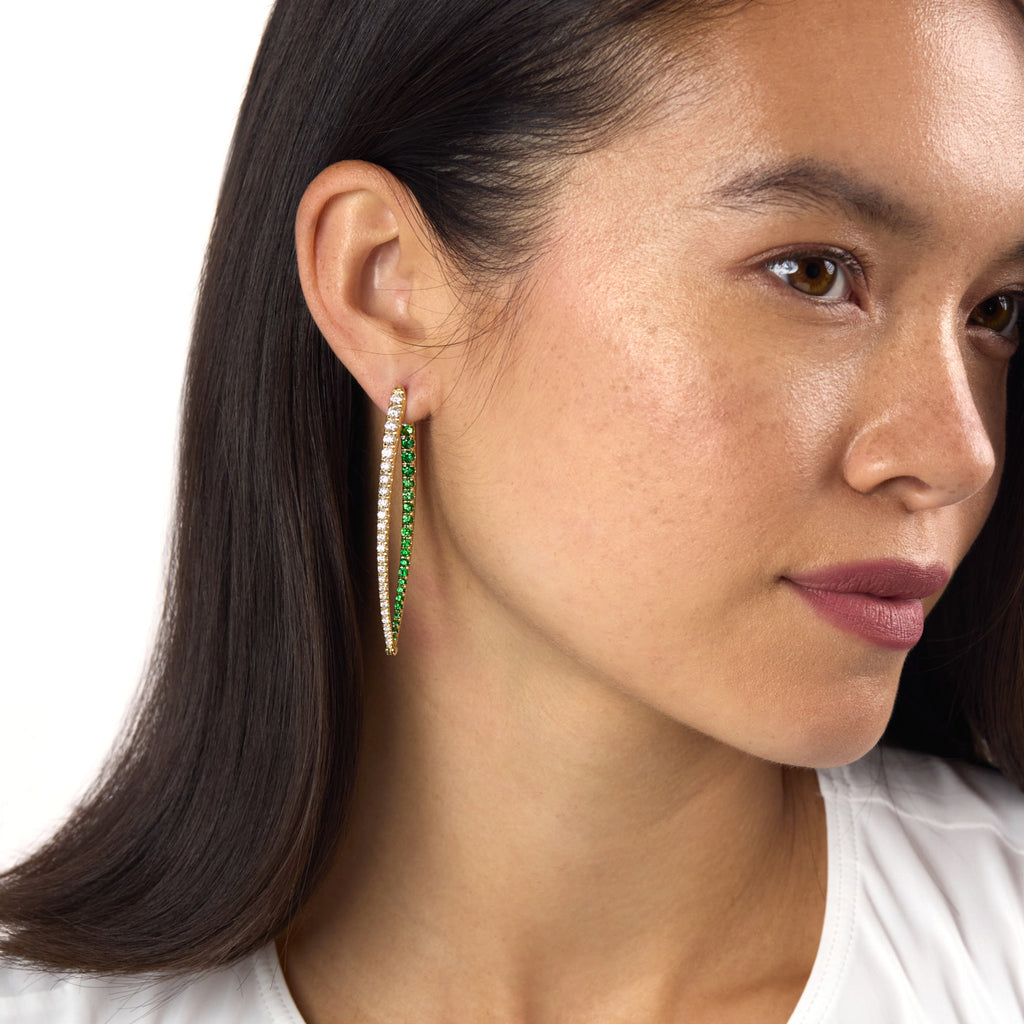 CRISTINA EARRING XL (Tsavorite Garnet) – Melissa Kaye
