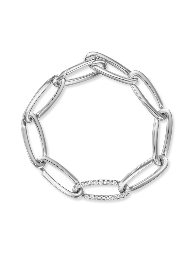 LULU BRACELET Medium (Partial Diamond) – Melissa Kaye